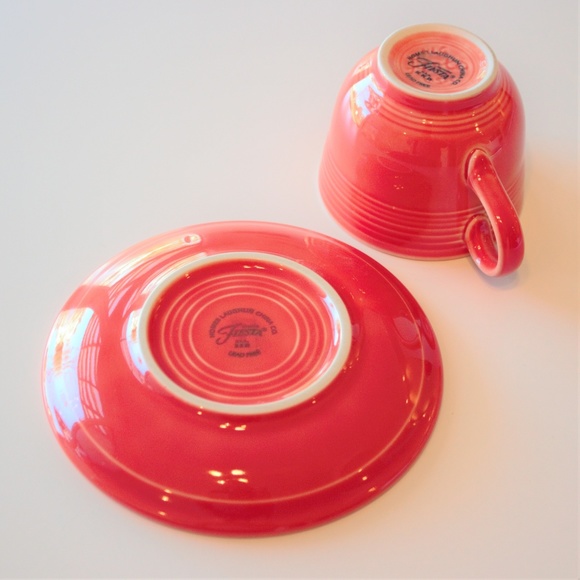 Fiesta | Dining | Fiesta Teacup Saucer Set Persimmon | Poshmark